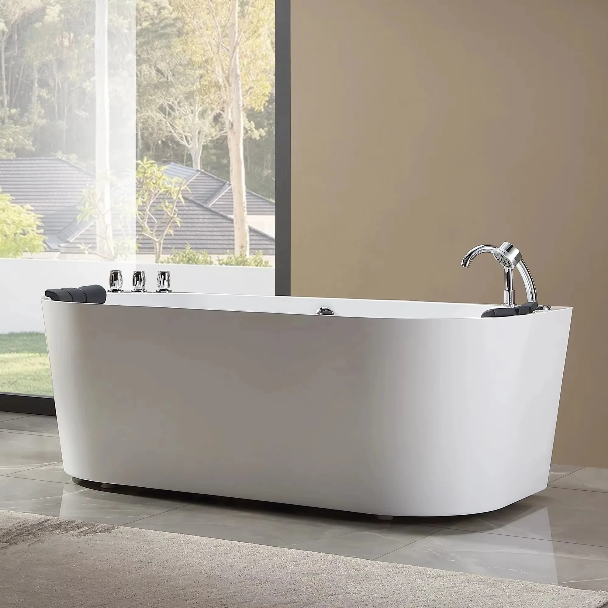 Modern Bathroom Whirlpool Air Jet Bath Tub Free Standing Acrylic SPA ...