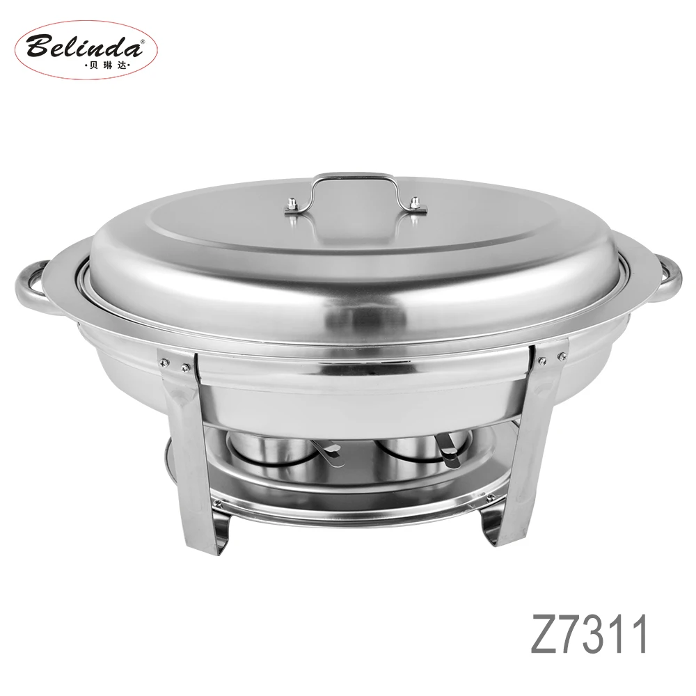 Double Food Pan Buffet Stove Chafing Dish Pan Food Warmer Big Capacity ...