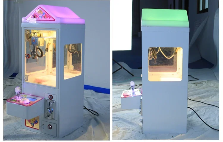 Interactive Mini Plush Toy Claw Crane Machine For Kids Coin Operated ...