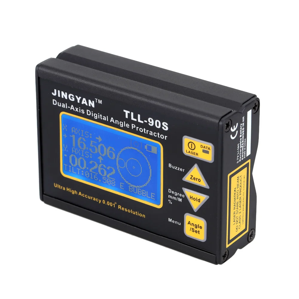 TLL-90S Precision Dual-Axis Digital Inclinometer - 0.005° Resolution ...