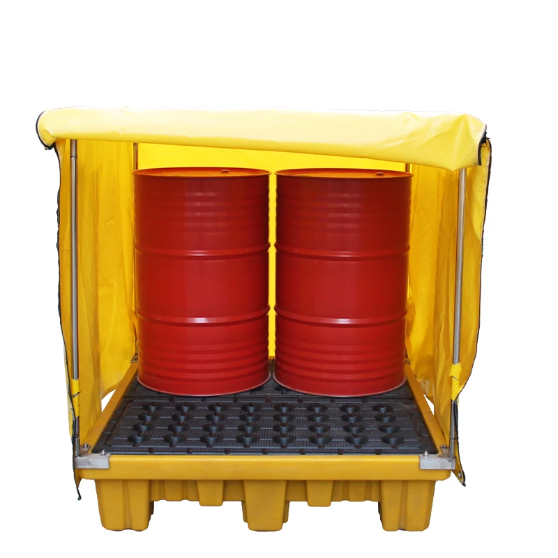 Pvc 1100 Litre Poly Sump Pallet Cover And Galvanised Frame For 4 Drum ...