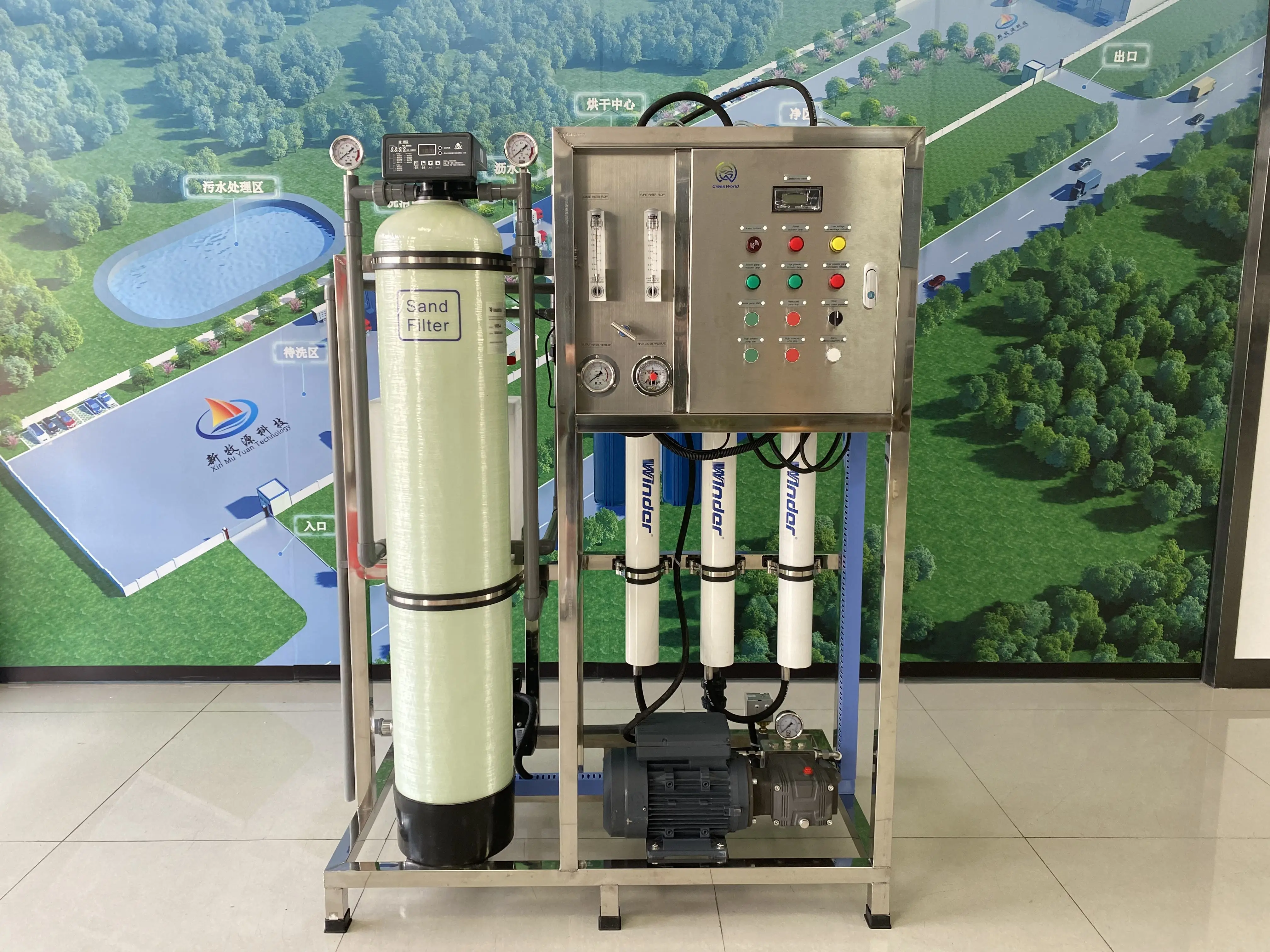 RO Seawater Reverse Osmosis Desalination System for Drinking Water - 200LPH