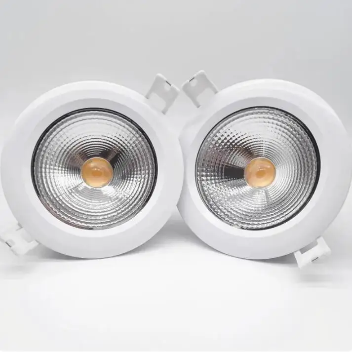 20w 15w 12w 10w Ip65 Waterproof Dimmable Warm Cold White Recessed Cob ...