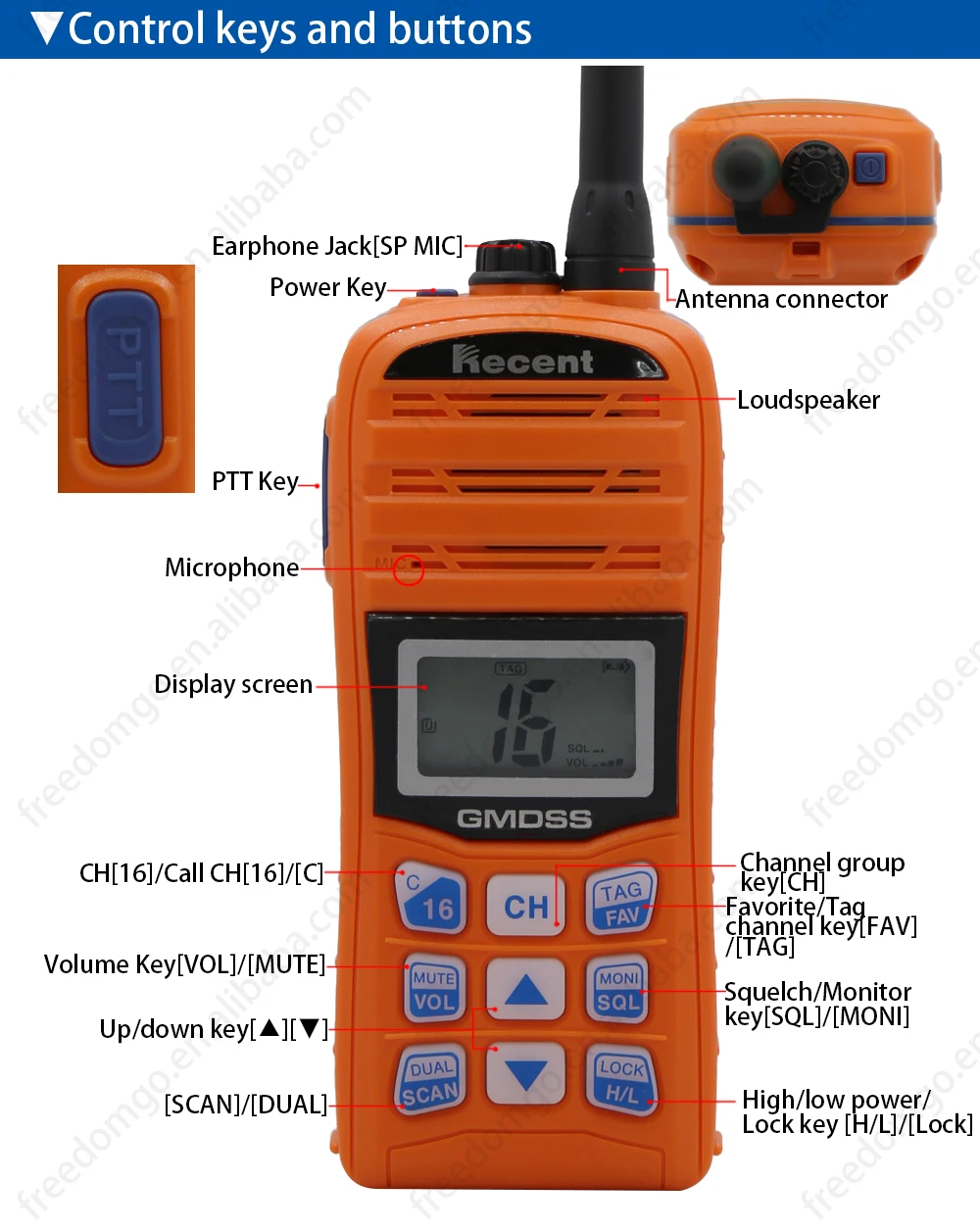 Recent Rs-35m Gmdss Vhf Two Way Radio 3w Telephone Ipx7 Waterproof ...