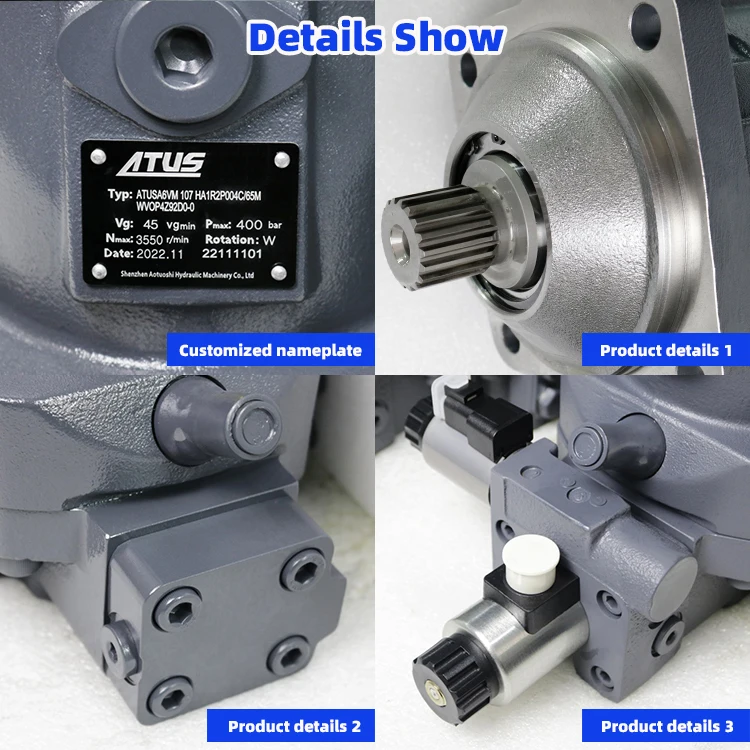 Rexroth A6vm Hydraulic Motor A6vm55 A6vm107 Aa6vm80 A6vm200 A6vm140 ...