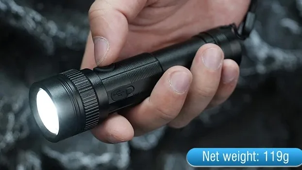 Boruit St12 Long Range Zoom Focus Led Flashlight White Laser Camping ...