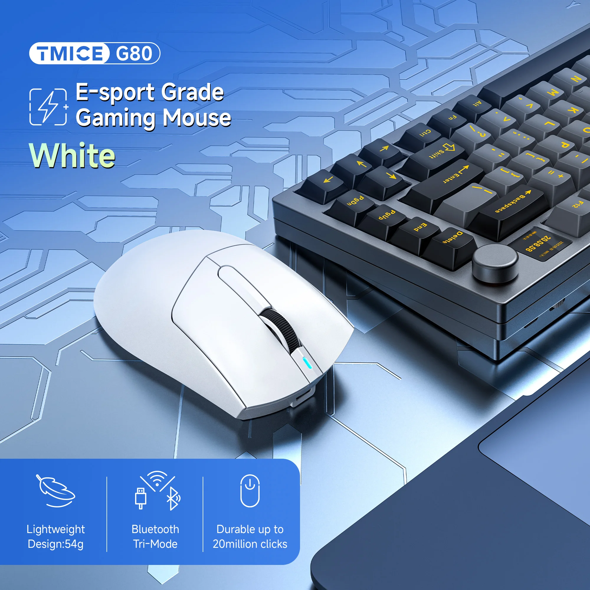 Ultralight Esports Wireless Gaming Mouse 54g Lightweight 8K Polling 26K ...