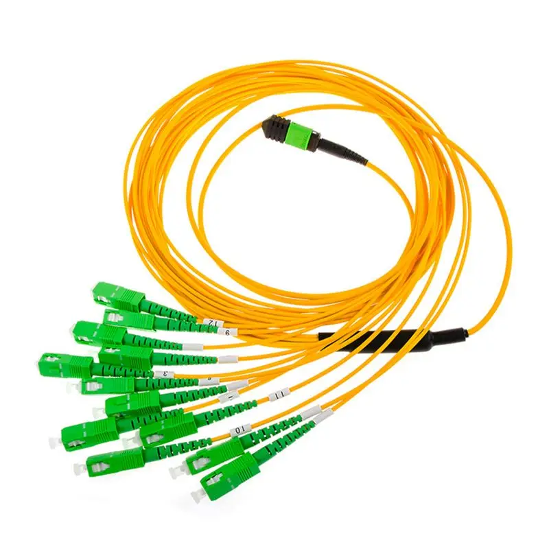 8/12/24 Cores Os2 9/125 Singlemode Fiber Cable Mpo-sc Fiber Optic Patch Cord Mpo/female- Sc ...