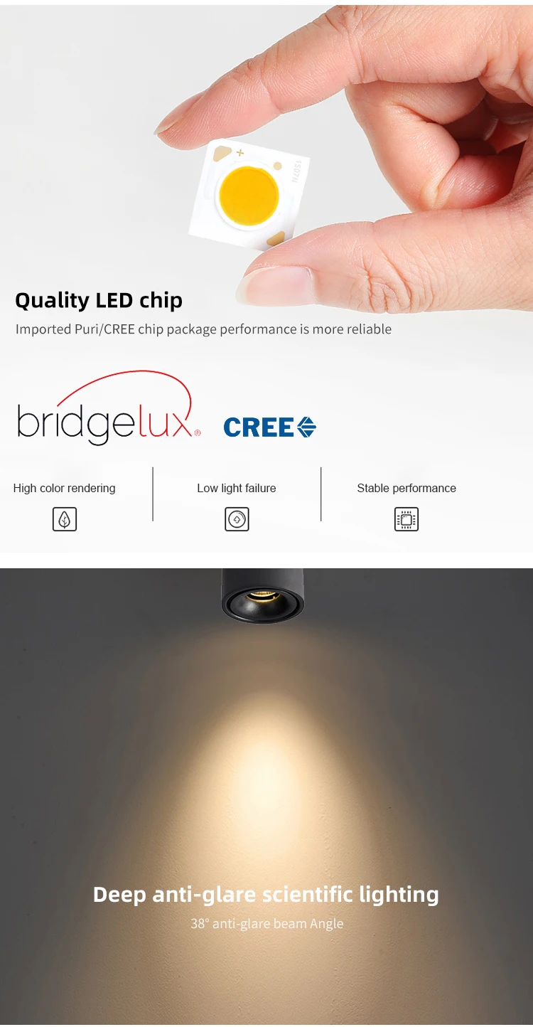 Modern Recessed Indoor Ceiling Recessed 5W 7W 12W 15W Surface Mounted ...