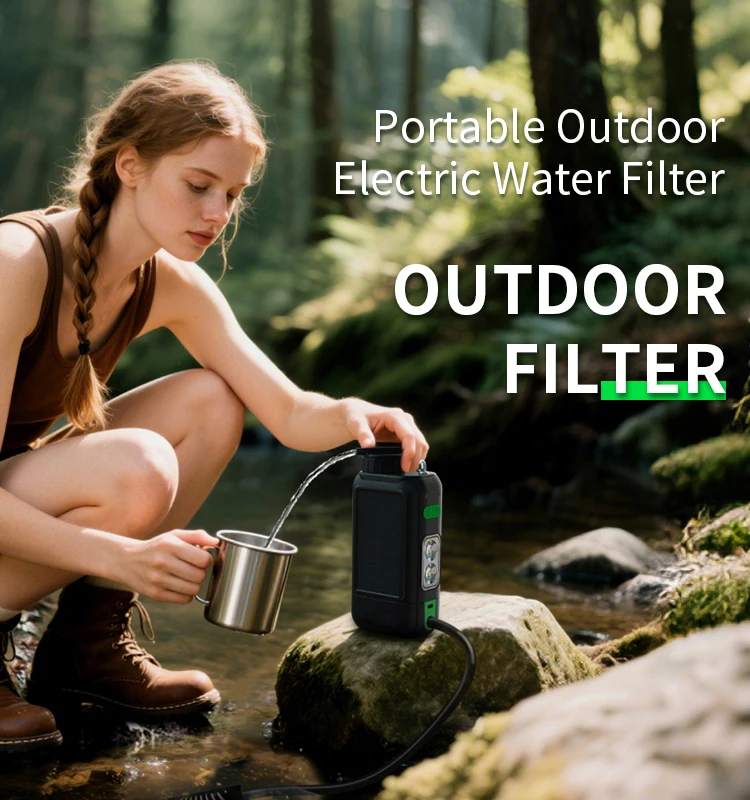Fully Automatic Portable Electric Water Filter Camping Backpack Water ...