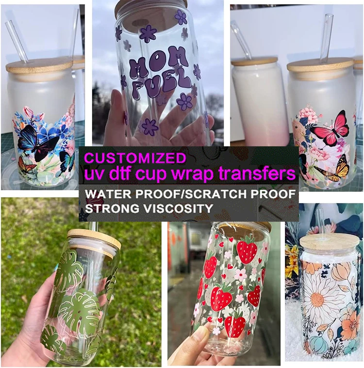 Custom UV DTF Transfer Stickers for 20 Oz Tumbler Cups