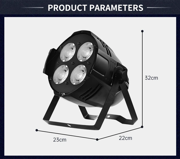 MOWL 4 Eye 200W COB LED Par Light - Versatile Lighting Solutions