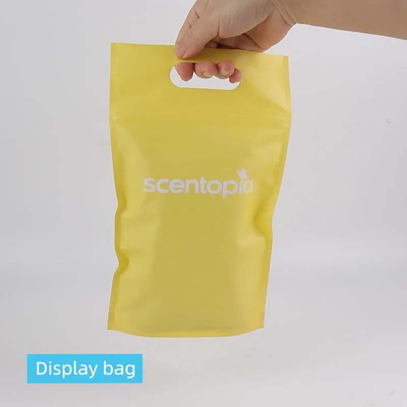 Customized Clothing Packaging Die Cut Loop Handle Ziplock Shopping Bag ...