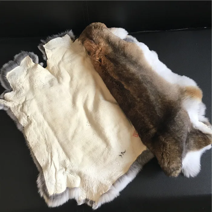 Customize Brown Color And Size Rabbit Fur Floor Rug Coat Material - Buy ...