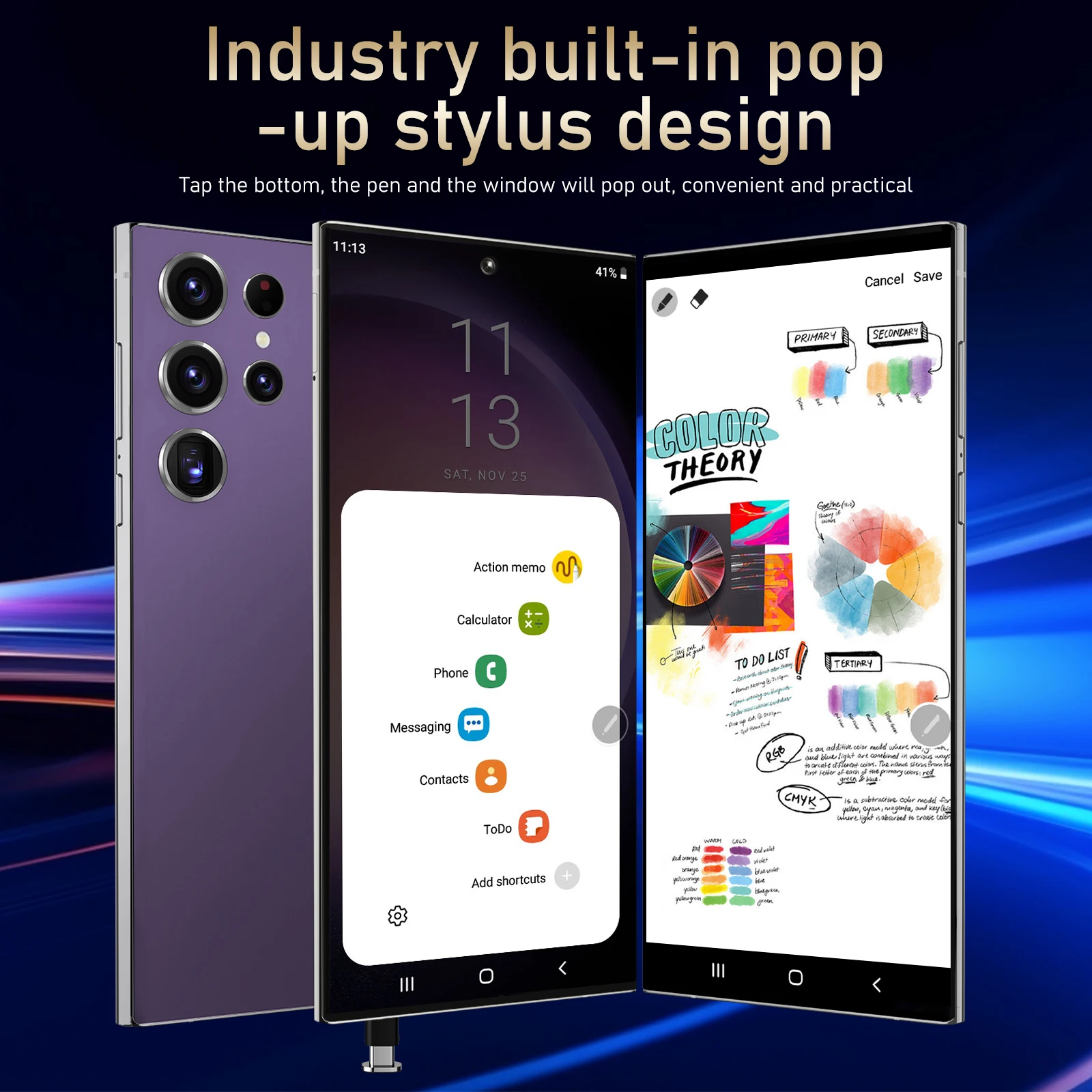 TAYA OEM S25 ultra 2024 Original Phones 16gb+1TB Full Screen Android 15 ...