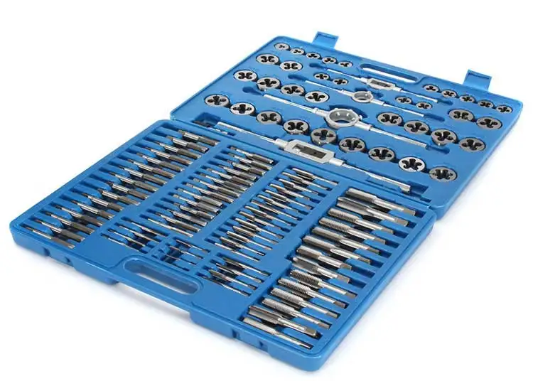 110 Pcs Alloy Steel Tap & Die Set - M2-M18 for Automotive Tools