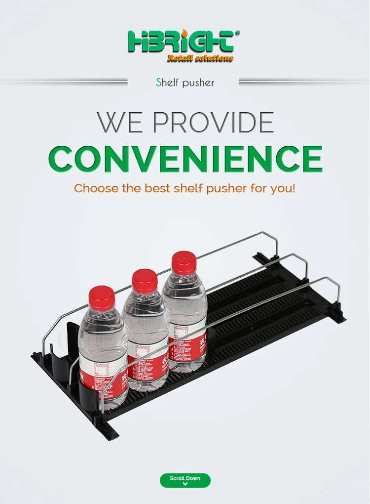 Adjustable Spring Loaded Shelf Drink Pusher For Fridges - Buy Roller ...