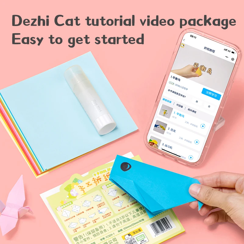 Deli Yc323-2 Handmade Origami Children Pupils Hand-cut Colored Paper ...