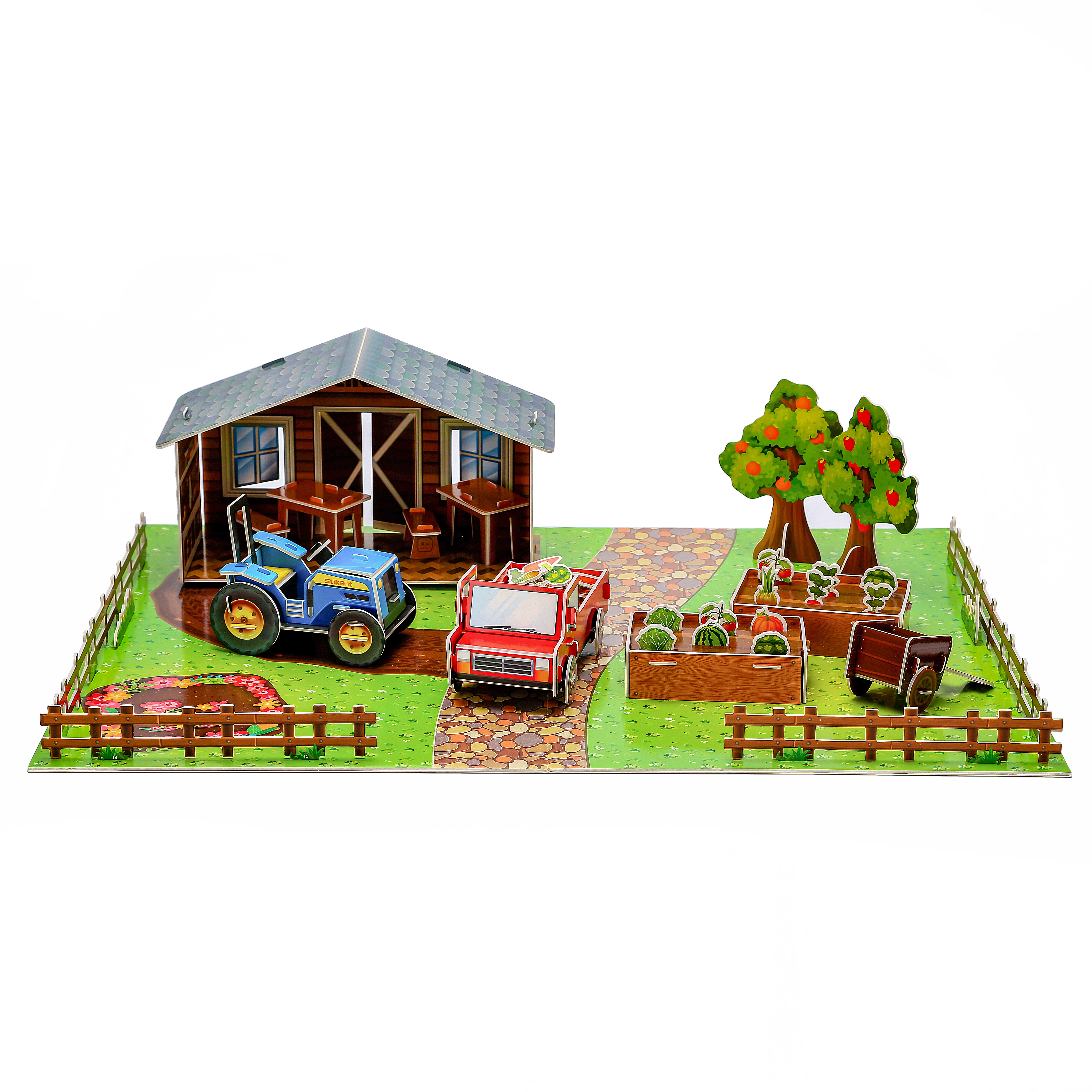 Custom Kids 3d Farm House Puzzle Jigsaw Toys Toddler Puzzles Vehicle ...