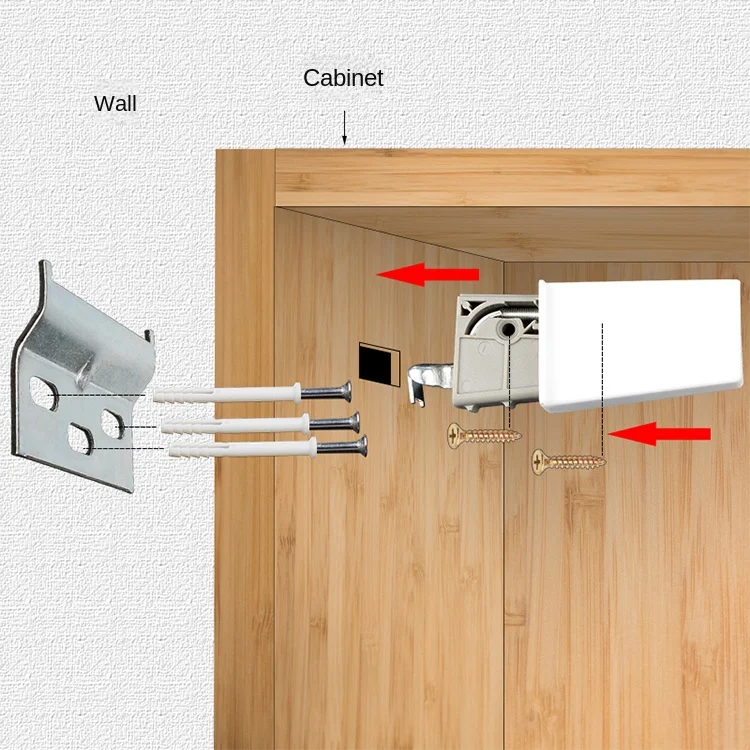 120kg Capacity Steel Concealed Cabinet Hangers Hanging Brackets for ...