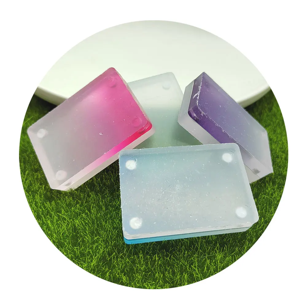 Acrylic Gradient Clear Cuboid Goo Card Sticker Diy Craft Pendants ...