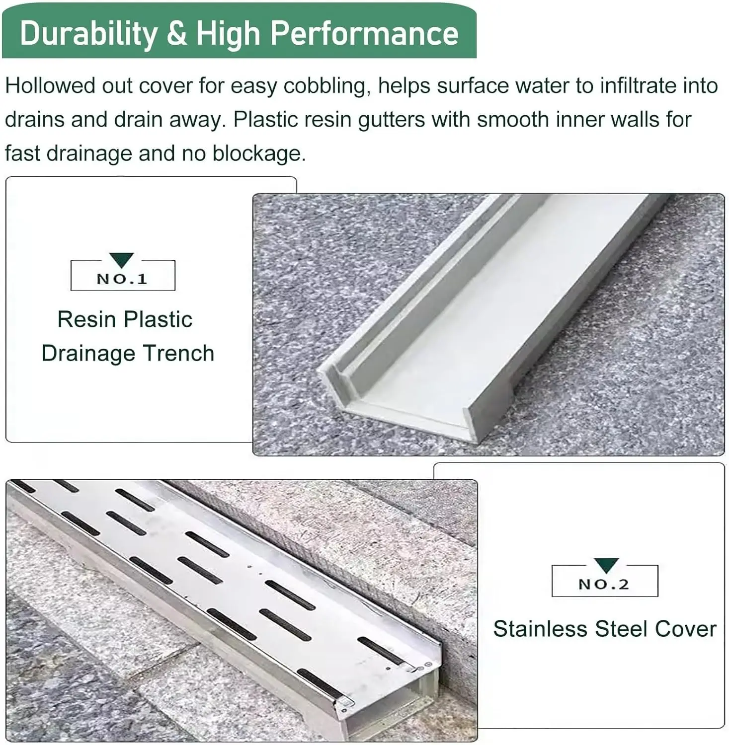 Alibaba.com: U Shape Channel Long Floor Drain, Outdoor Water Drainage ...