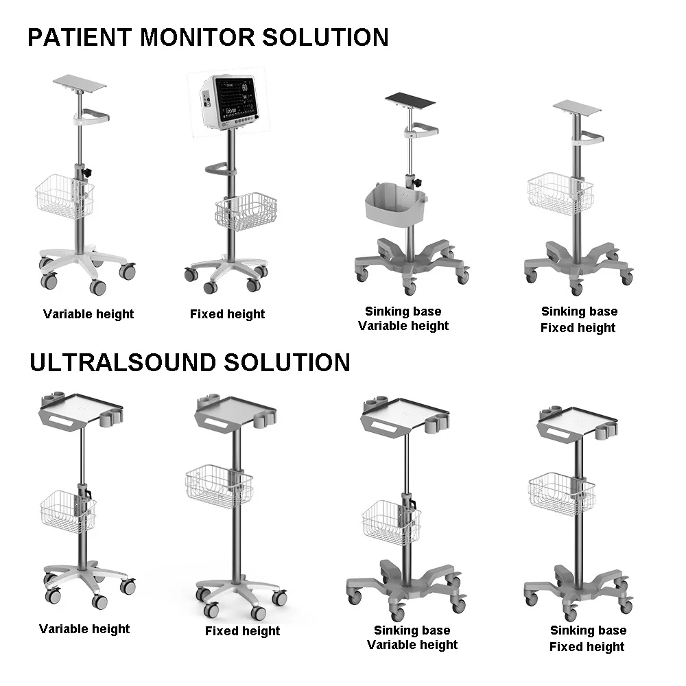 Customized Clinic Hospital Medical Cart With Laptop Pallet and Scanner ...