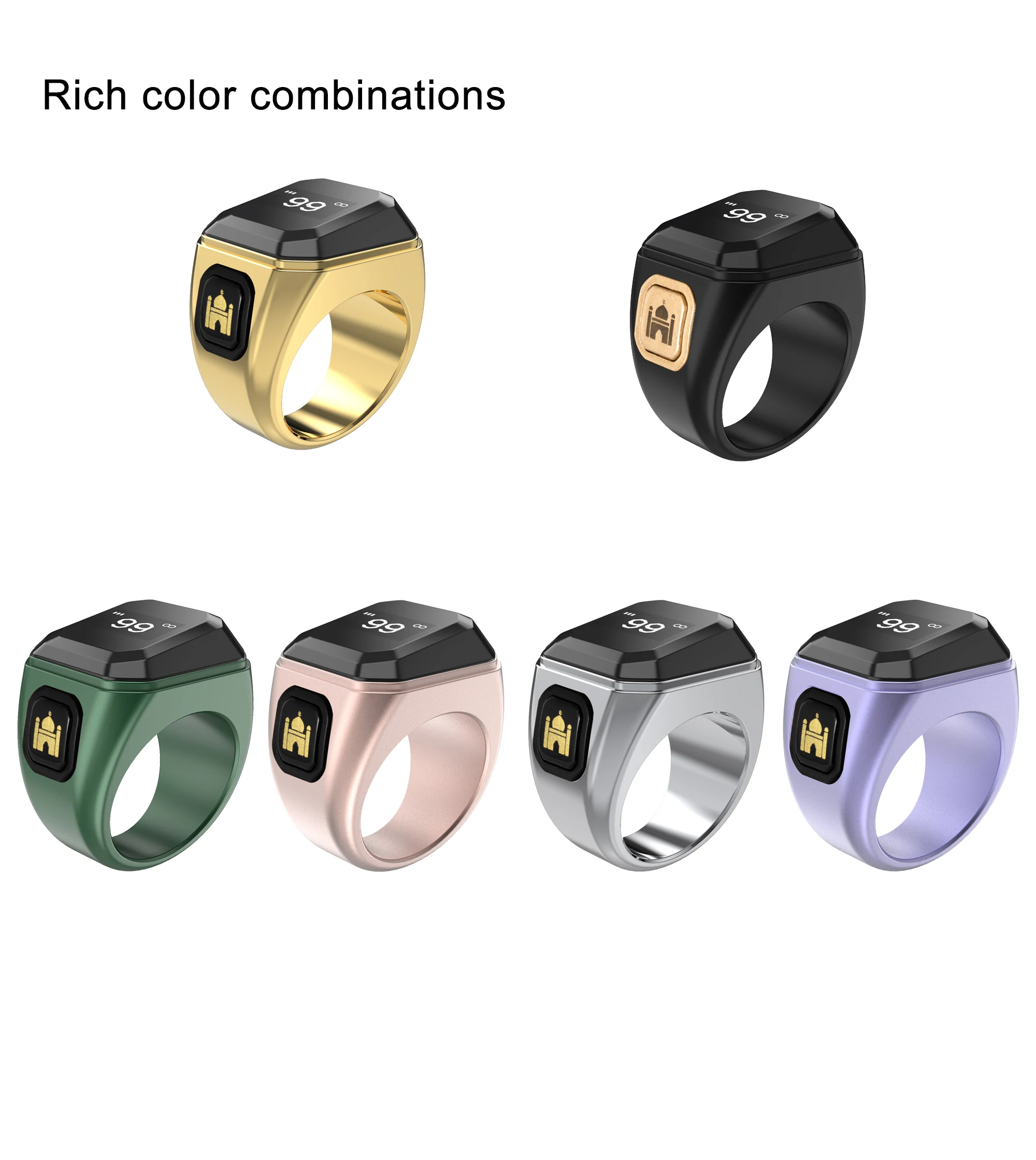 Smart Tally Counter Digital Muslim Smart Electronic Zikr Ring For Time ...