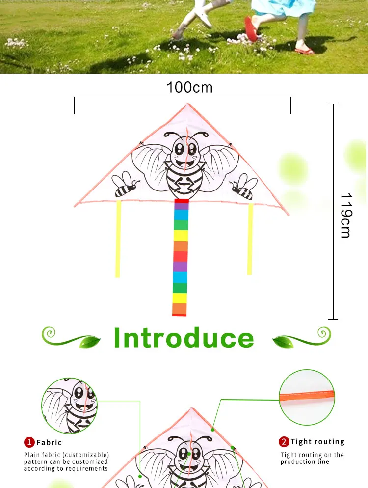 Custom Printed Colored Kite - DIY Diamond Kite for Kids