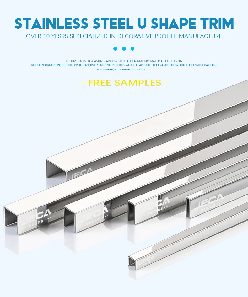 Foshan Jeca Decorative Profiles For Floor And Wall Decoration U Shape ...