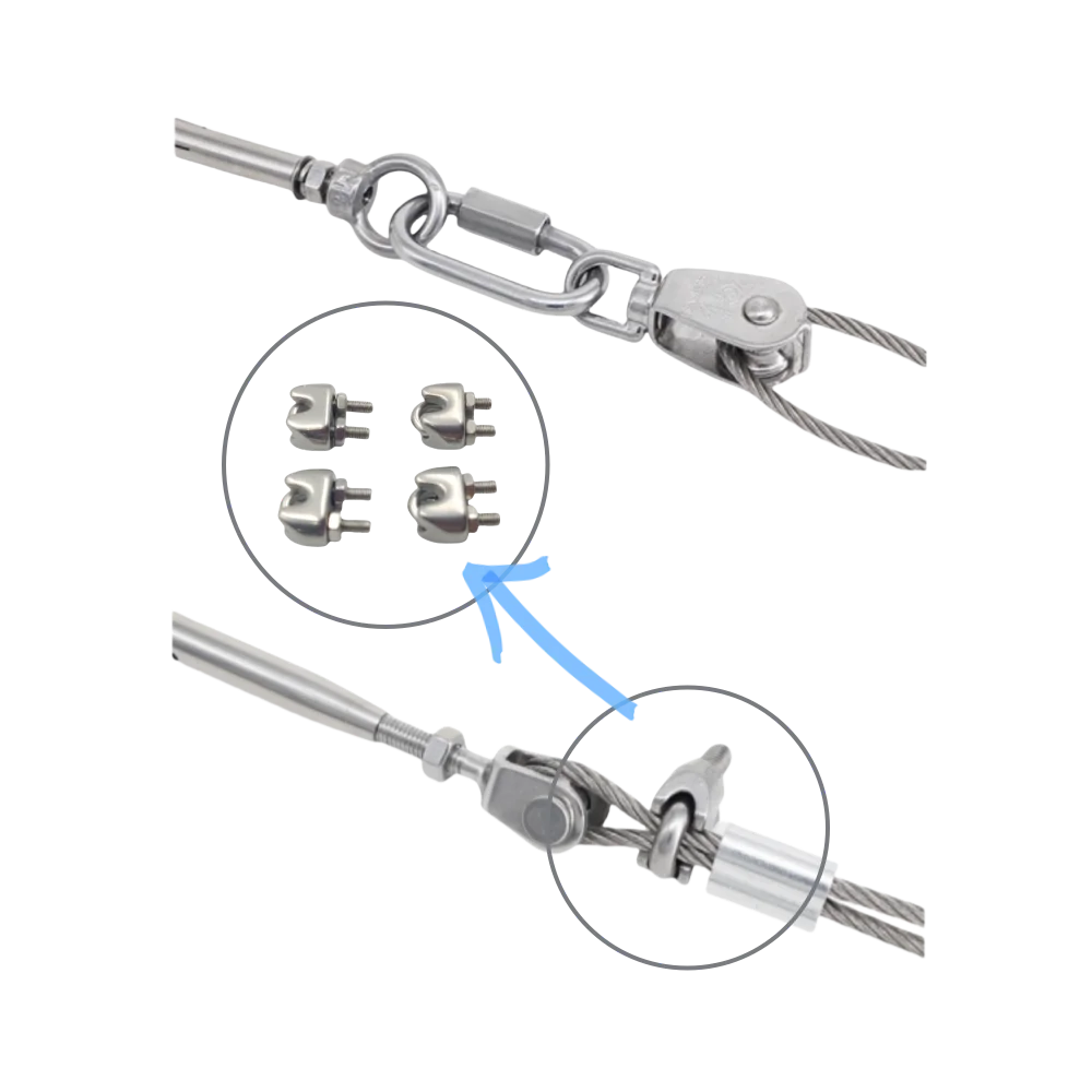 Stainless Steel Safety Line Products SS Polished Finish Rigging ...