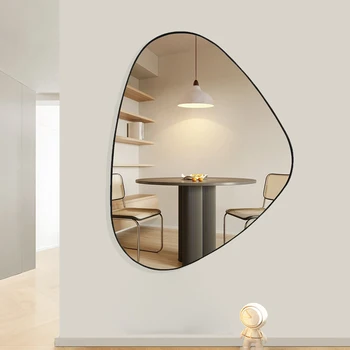 Custom Luxury Modern Decor Asymmetrical Black Metal Framed Living Room ...