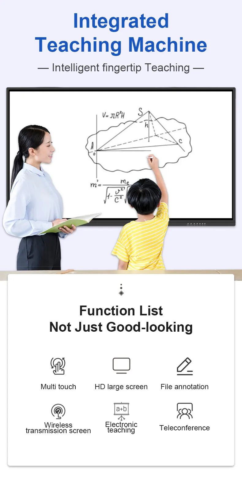 Multi-touch 42"-98" Inch Electronic Ir Interactive Whiteboard,Smart Board No Projector ...