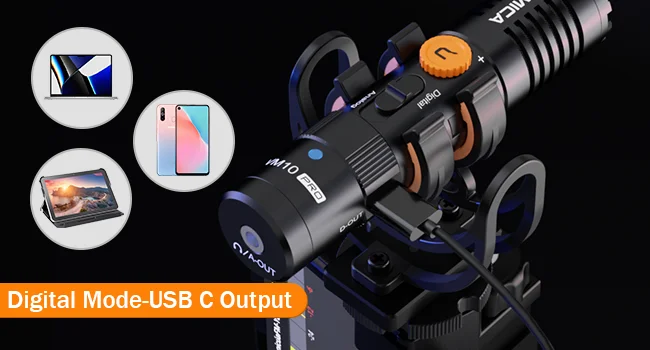 comica VM10专业通用视频麦克风-可调增益、USB数字输出、监控-相机用猎枪麦克风| Alibaba.com