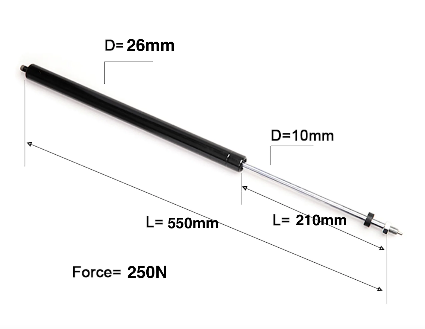 Fair Price Adjustable Height Gas Spring Shock Struts Iron Cylinder Lift ...