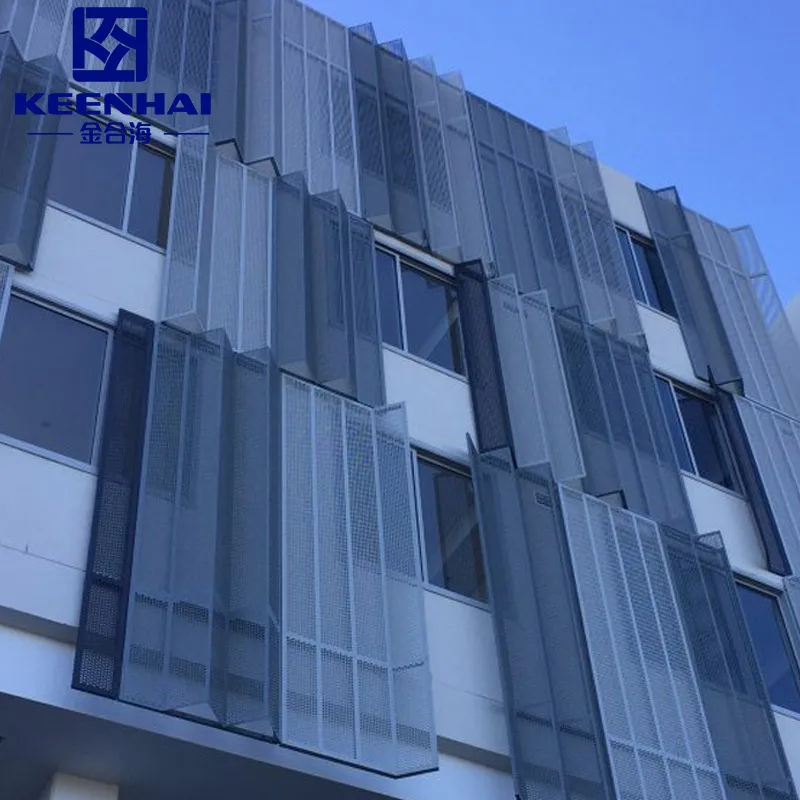 exterior building facade panels aluminium perforated facade cladding ...