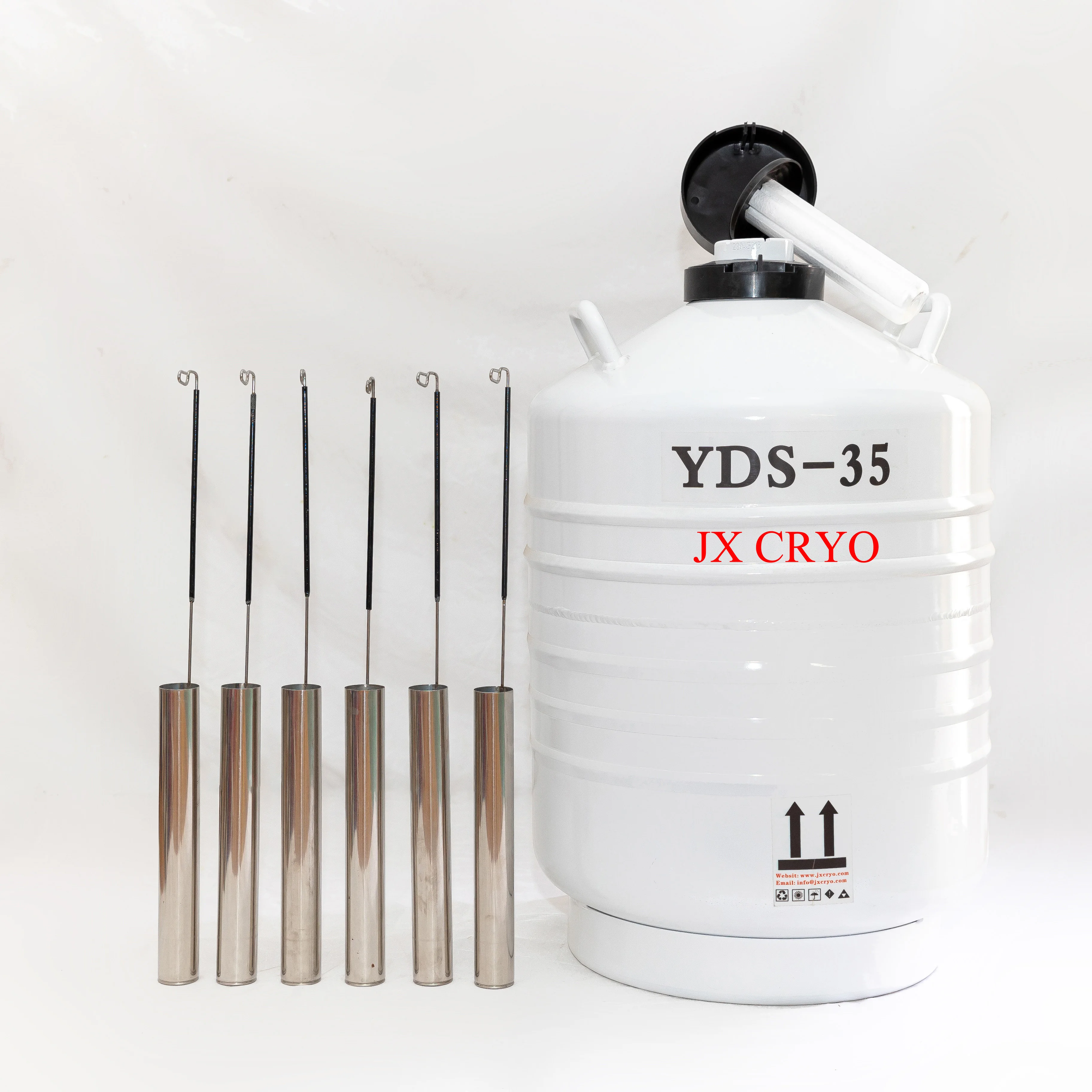 Storage Nitrogen Tank - 35L Liquid Nitrogen Tank with 6 Racks