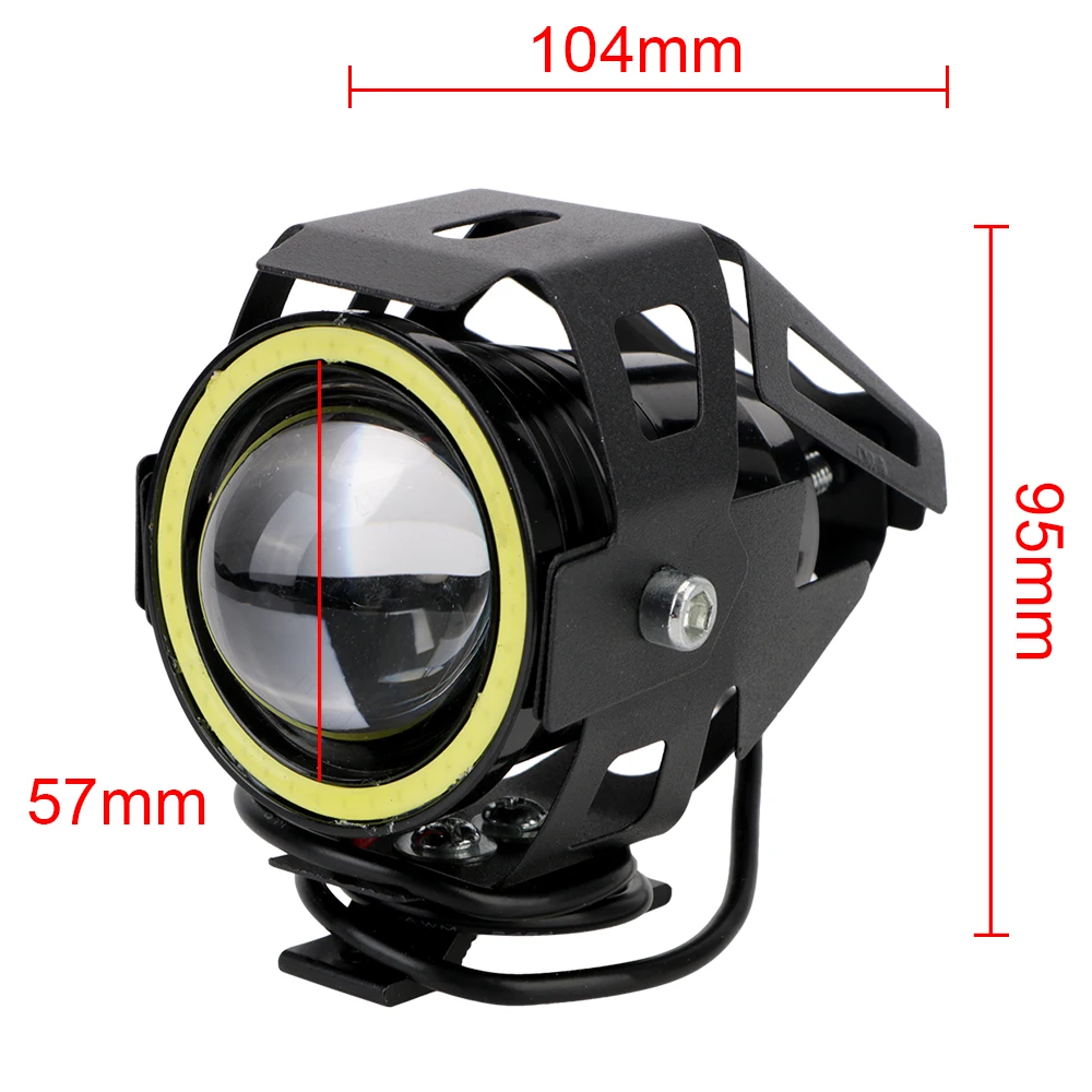 Super Bright 125W LED Motorcycle Angel Eyes - Universal Fit