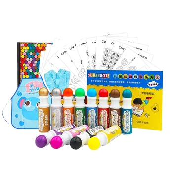 Kids Drawing Toys Art Sets 12 Colors Washable Dot Marker Pens Pack With ...