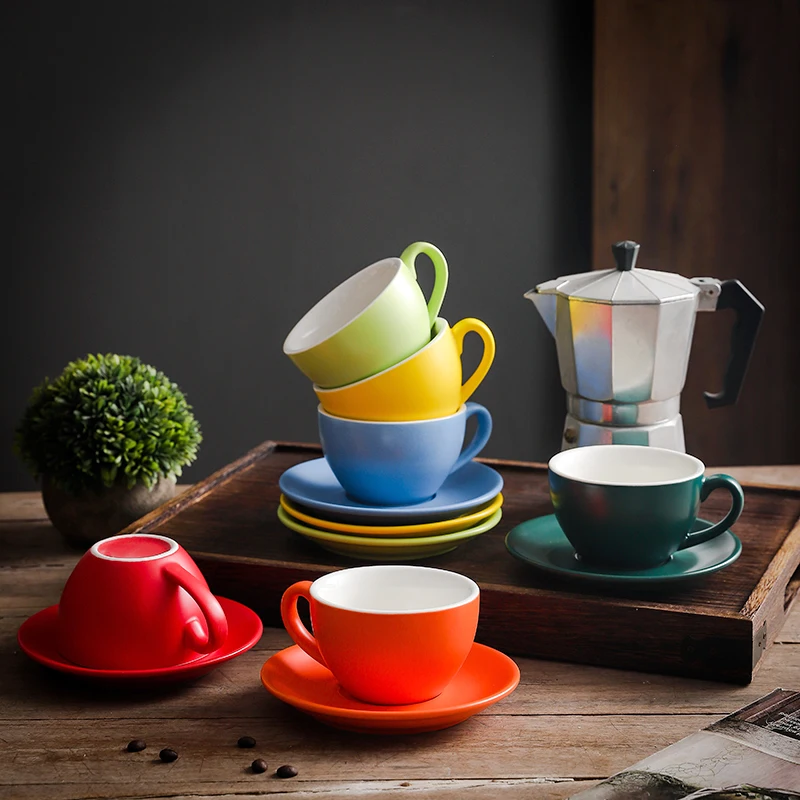Colorful Glazed Design Decorative Drinkware Modern Coffee Tea Cup ...