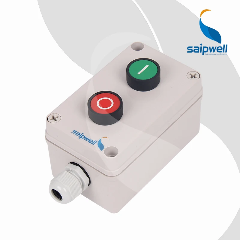 Saipwell Push Button Control Station Box With Latching Emergency Stop ...