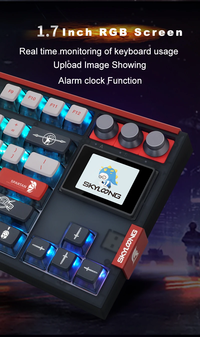 Skyloong GK87 Pro Tkl Hotswappable Mechanical Keyboard Linear Tactile ...