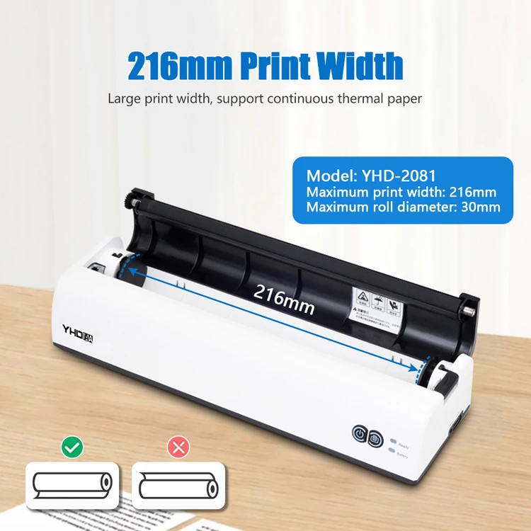 A4 Portable A4 Paper Wireless Bluetooth Thermal Printer,,Pocket Printer ...