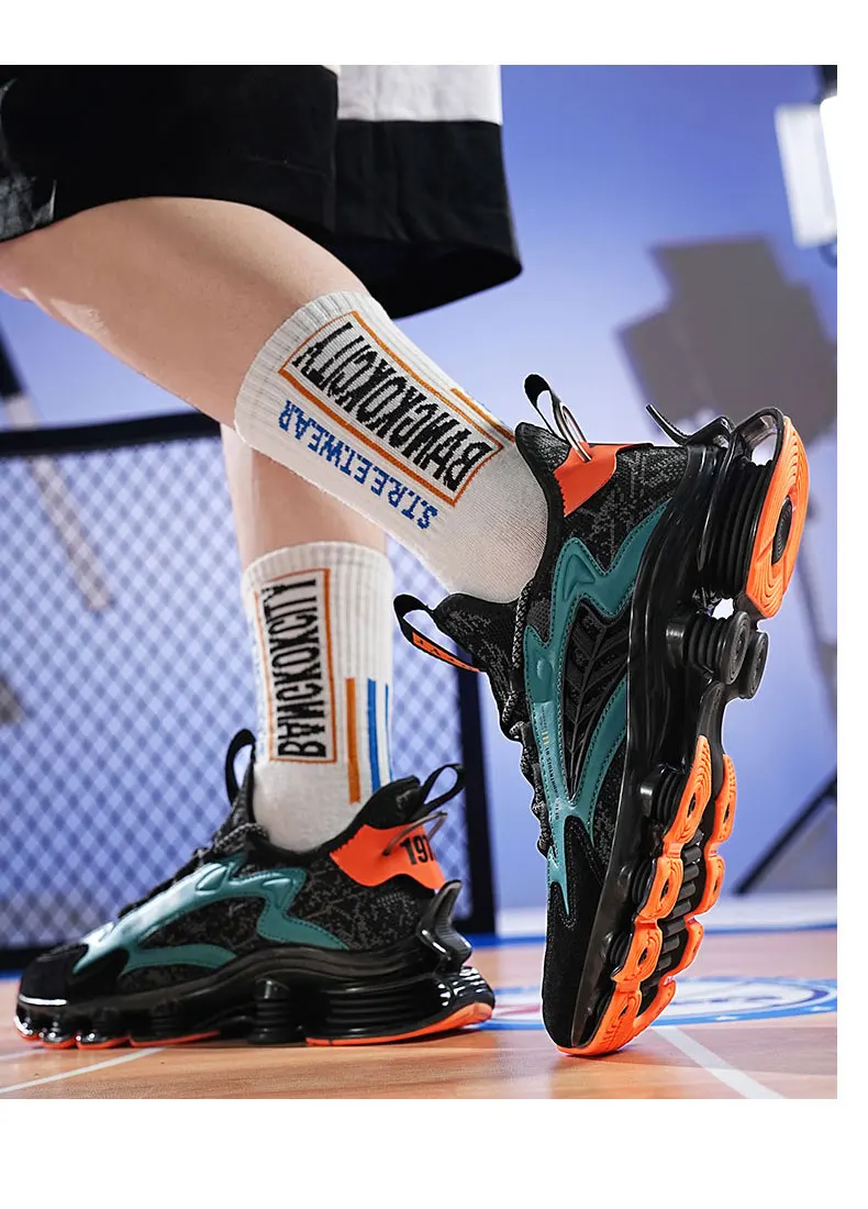 Chunky Sneakers Plus Size 45 Men Blade Sole Running Shoes Fashion ...