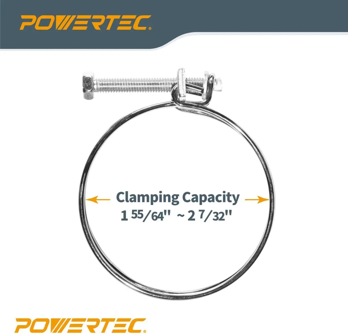 2 Inch Double Wire Hose Clamp With Bolt Pipe Clamp,Worm Gear Clamp ...