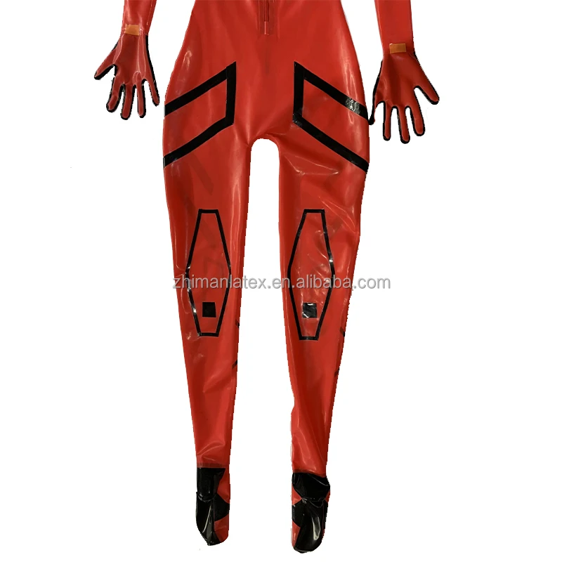 Latex Anime Cosplay Eva Suit Costume Custom Latex Zentai Catsuit Japanese Anime Suit Unisex