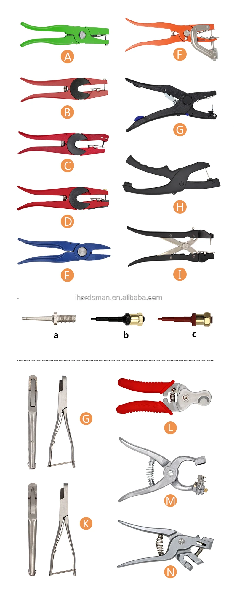 Livestock Farm Animal Ear Tag Applicator - Cattle Ear Tag Gun