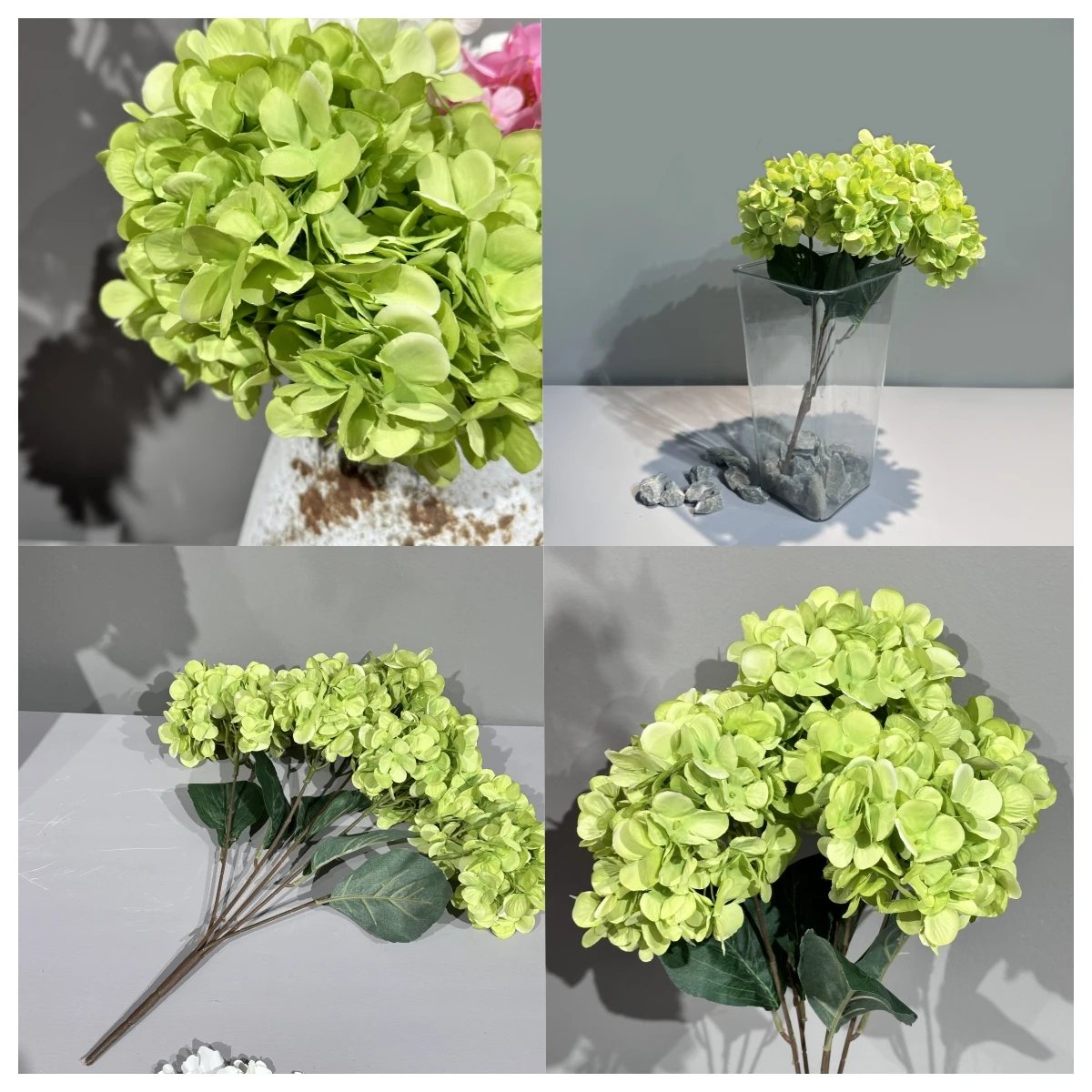 96pcs Silky Fake Petal Hydrangea Flowers Big Bouquet for Wedding or ...