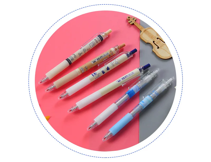 Cartoon Neutral Pen Set 6 Sheets Creative Gel Pen Student Writing ...