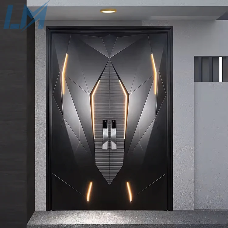 Custom Exterior Main Security Door Design - Safety Metal Aluminum